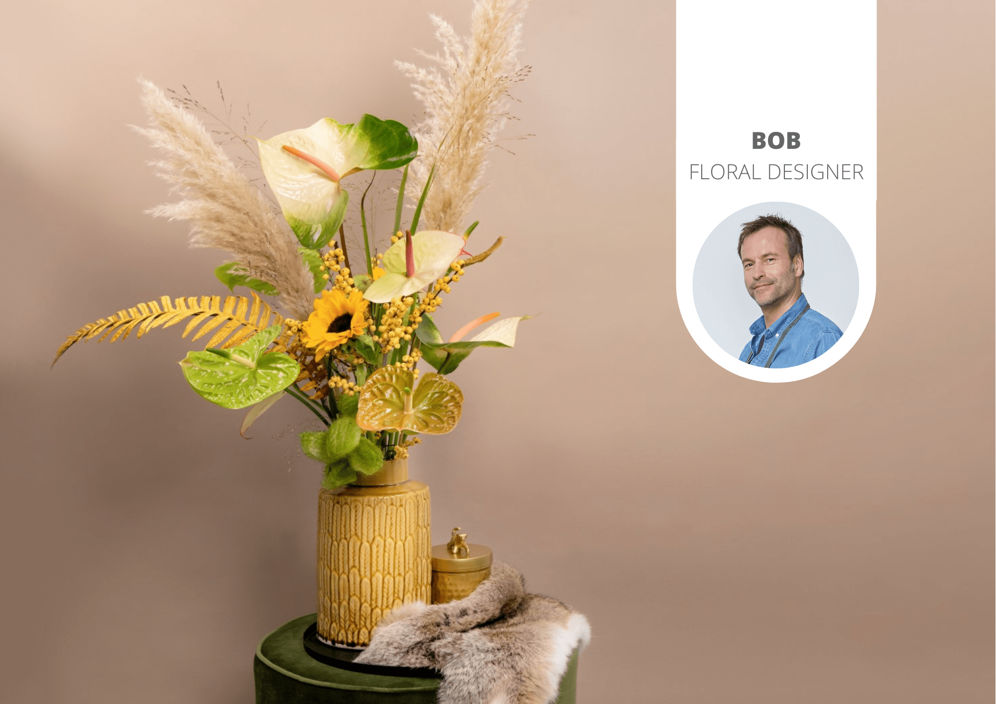 How to create a colorful spring floral arrangement with Anthuriums