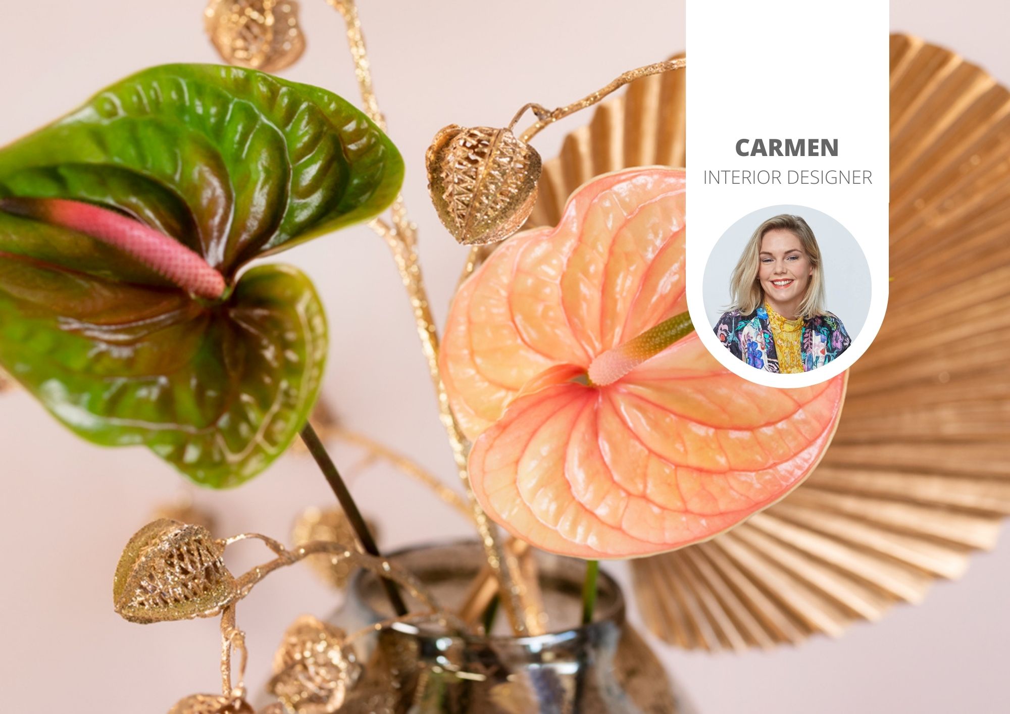 Plenty of variety with only a few Anthurium flowers