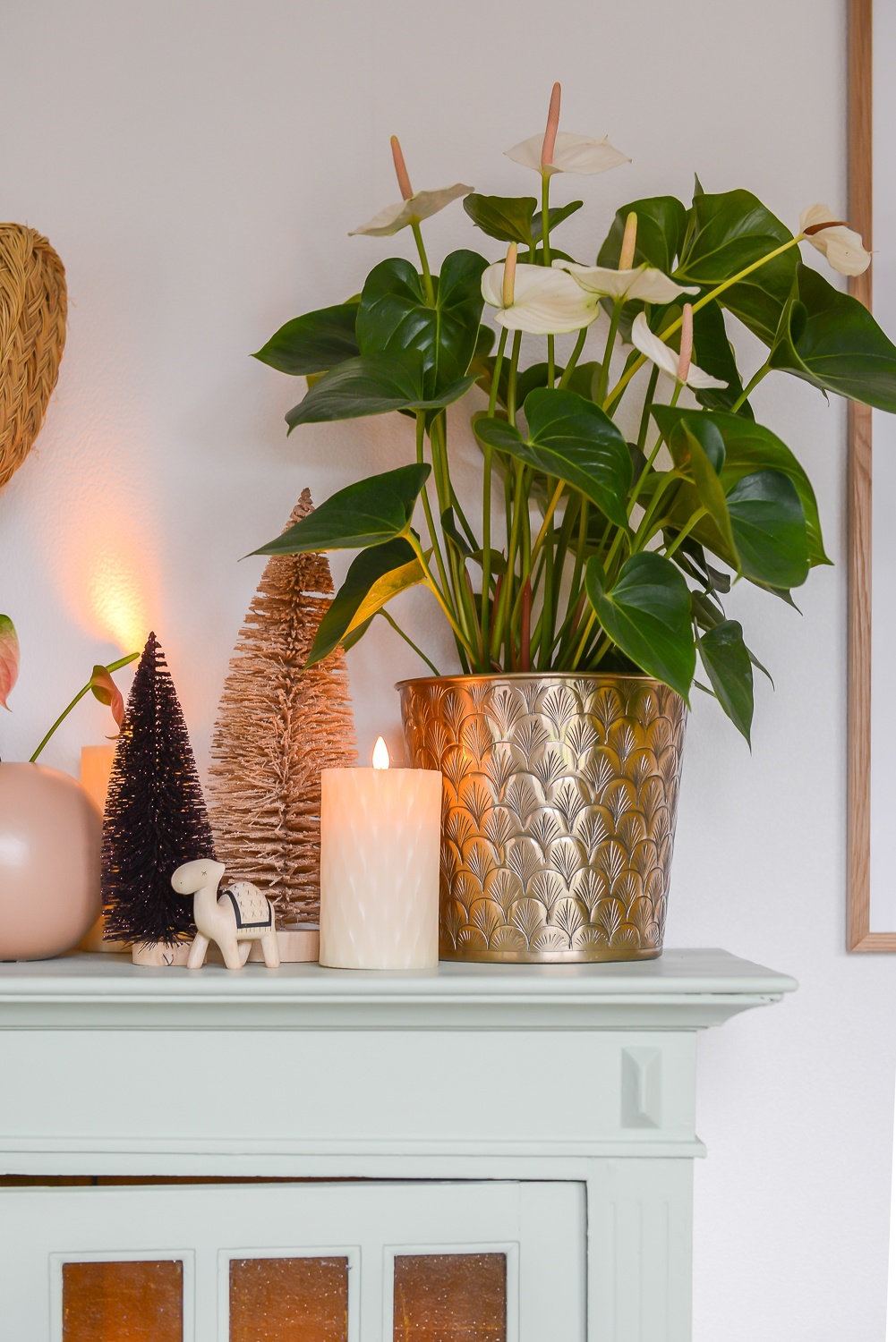 This is how blogger Binti Home styles Anthuriums in her interior